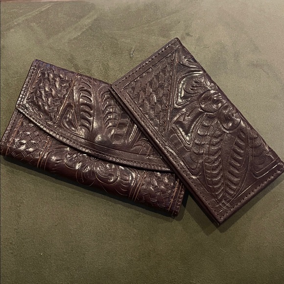 Leaders In Leather | Bags | Leaders In Leather Brown Tooled Leather ...